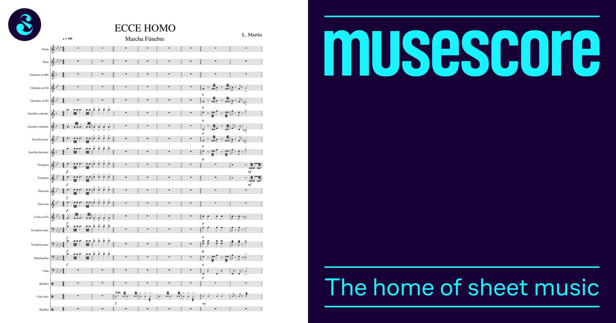 ECCE HOMO Sheet music for Trombone, Tuba, Flute, Oboe & more ...