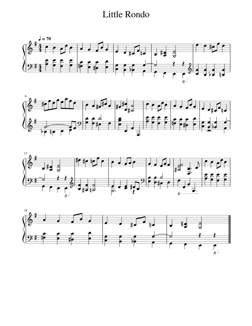 Little Rondo Sheet music for Piano (Solo) | Musescore.com