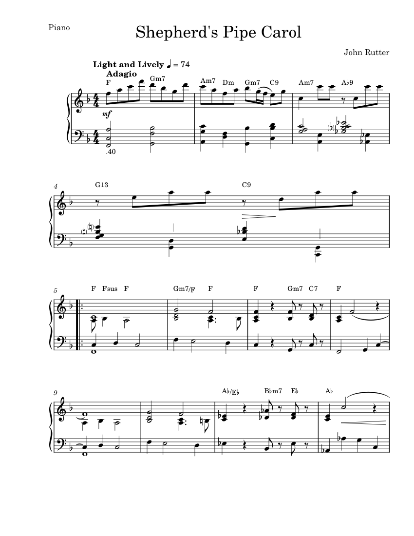 Shepherd's Pipe Carol 2022long version choral cut vs 2not needed at end ...