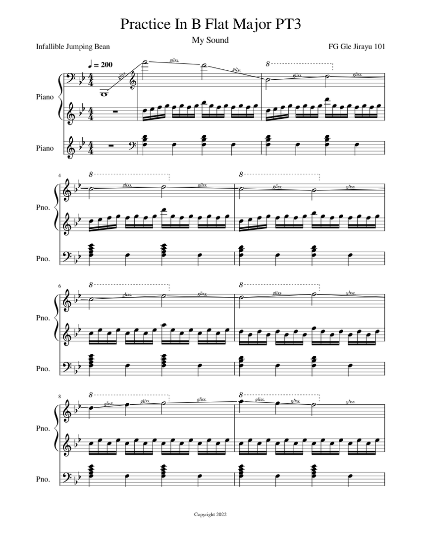 Practice In B Flat Major Sheet music for Piano (Piano Duo) | Musescore.com