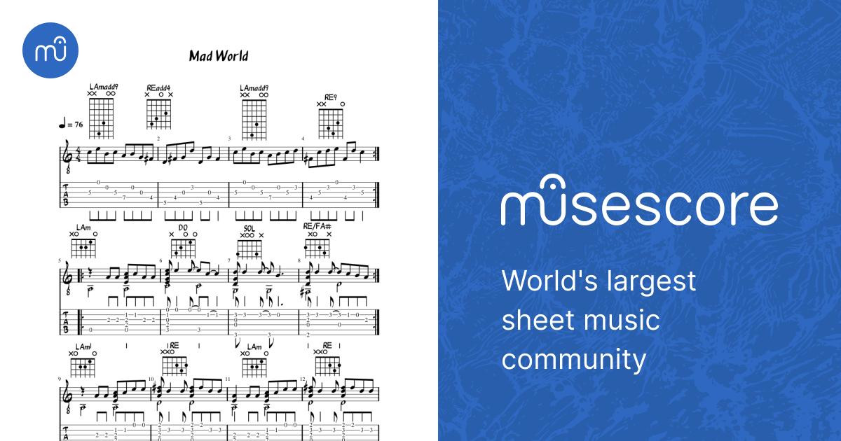 mad world strumming pattern