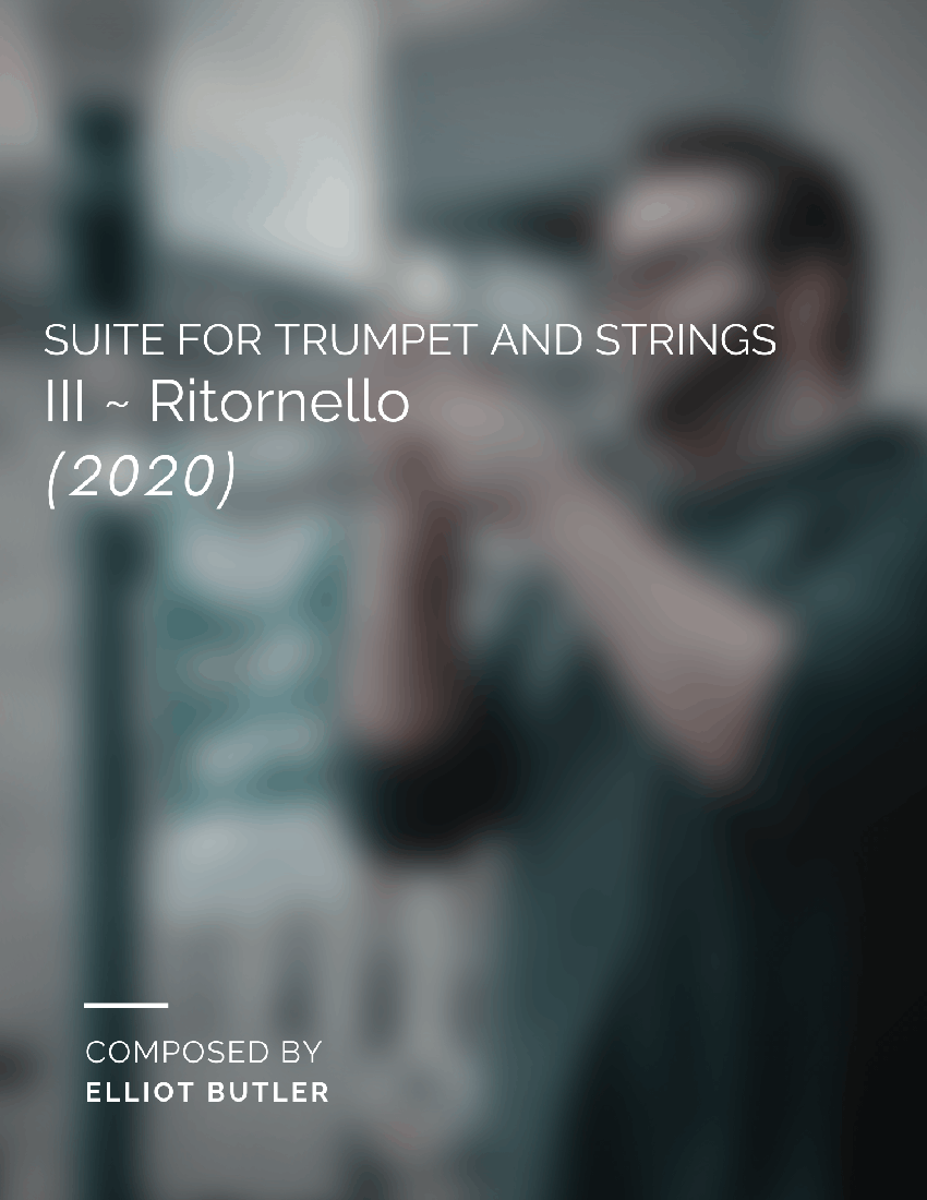 Suite for Trumpet and Strings; III ~ Ritornello Sheet music for Trumpet ...