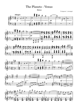 Play Official version of Venus, The Bringer Of Peace Sheet Music by ...