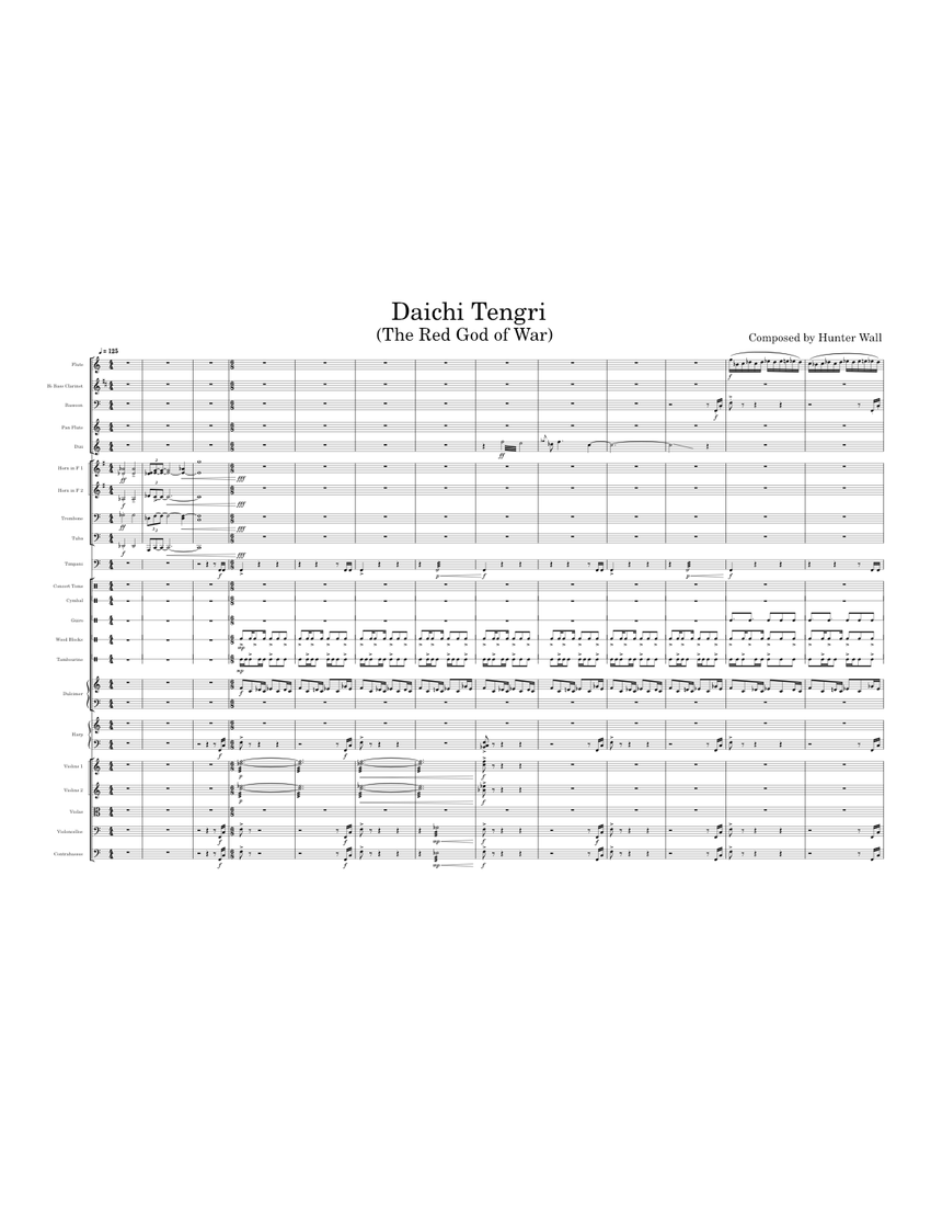 Daichi Tengri Sheet music for Trombone, Tuba, Tambourine, Flute & more ...