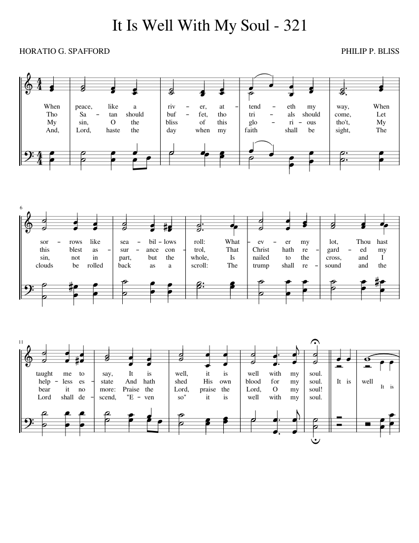It Is Well With My Soul Sheet music for Piano (Solo) Easy | Musescore.com