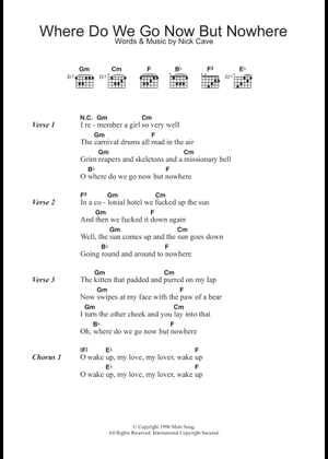 nick cave chords