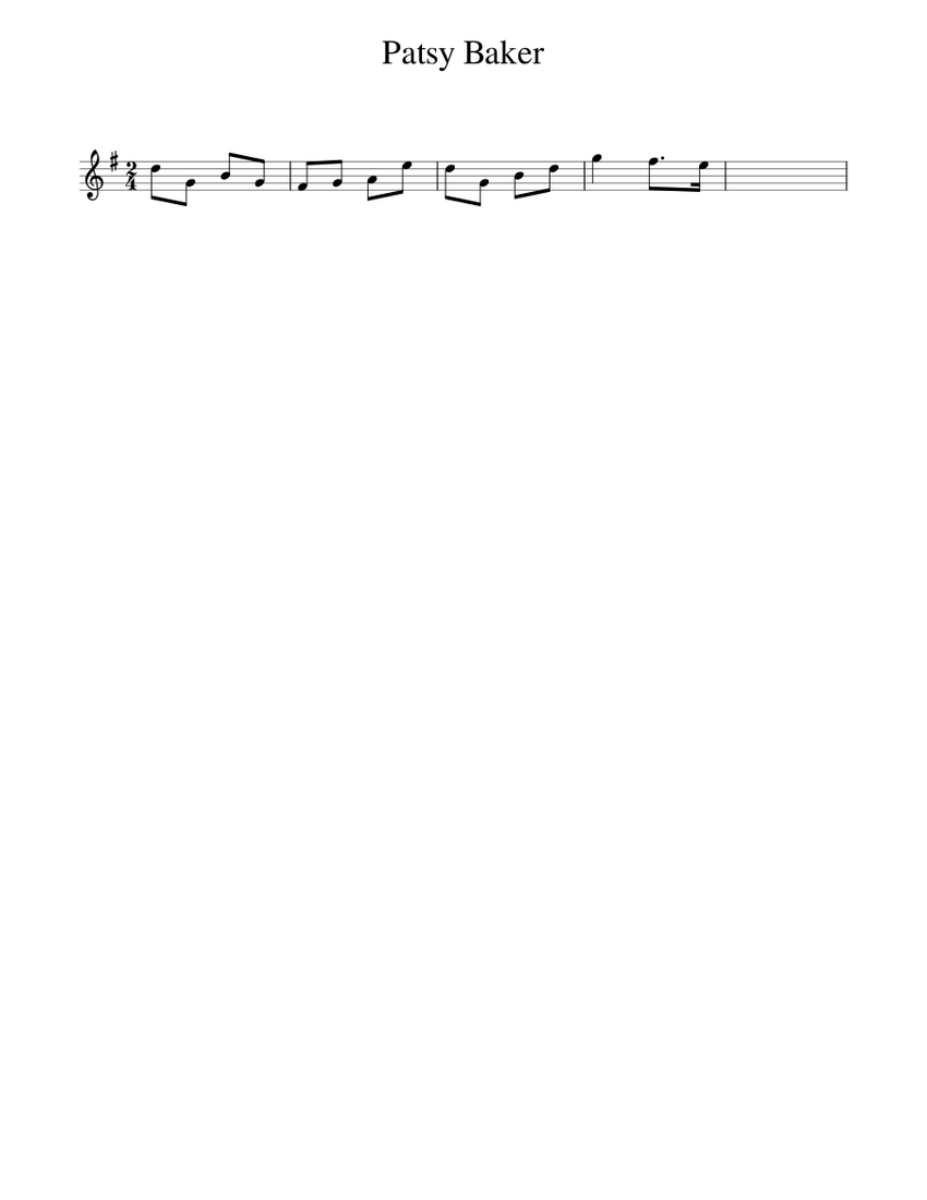 Patsy Baker Sheet music for Piano (Solo) Easy | Musescore.com