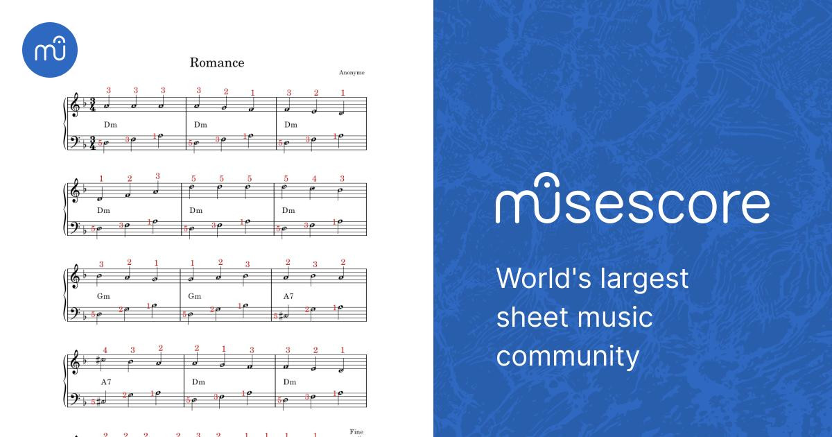Romace easy Dm Sheet music for Piano (Solo) | Musescore.com