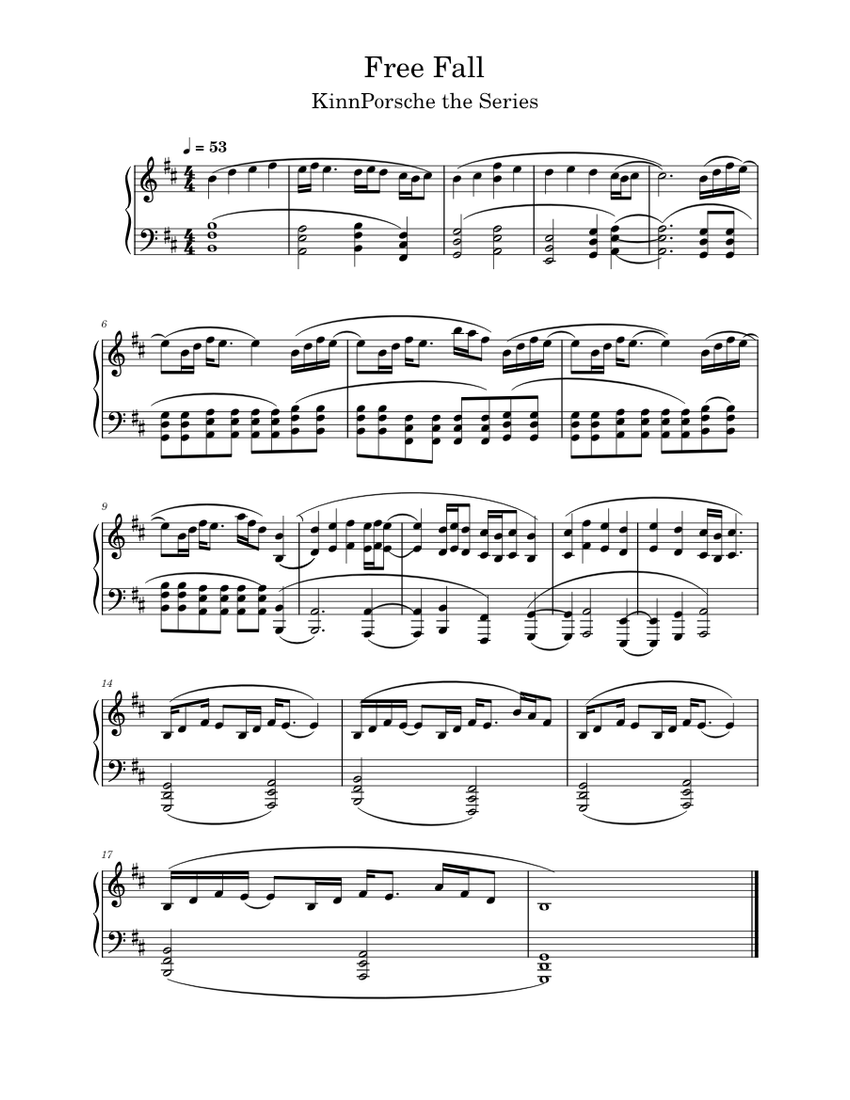 Free Fall Sheet Music for Piano (Solo) Easy | MuseScore.com