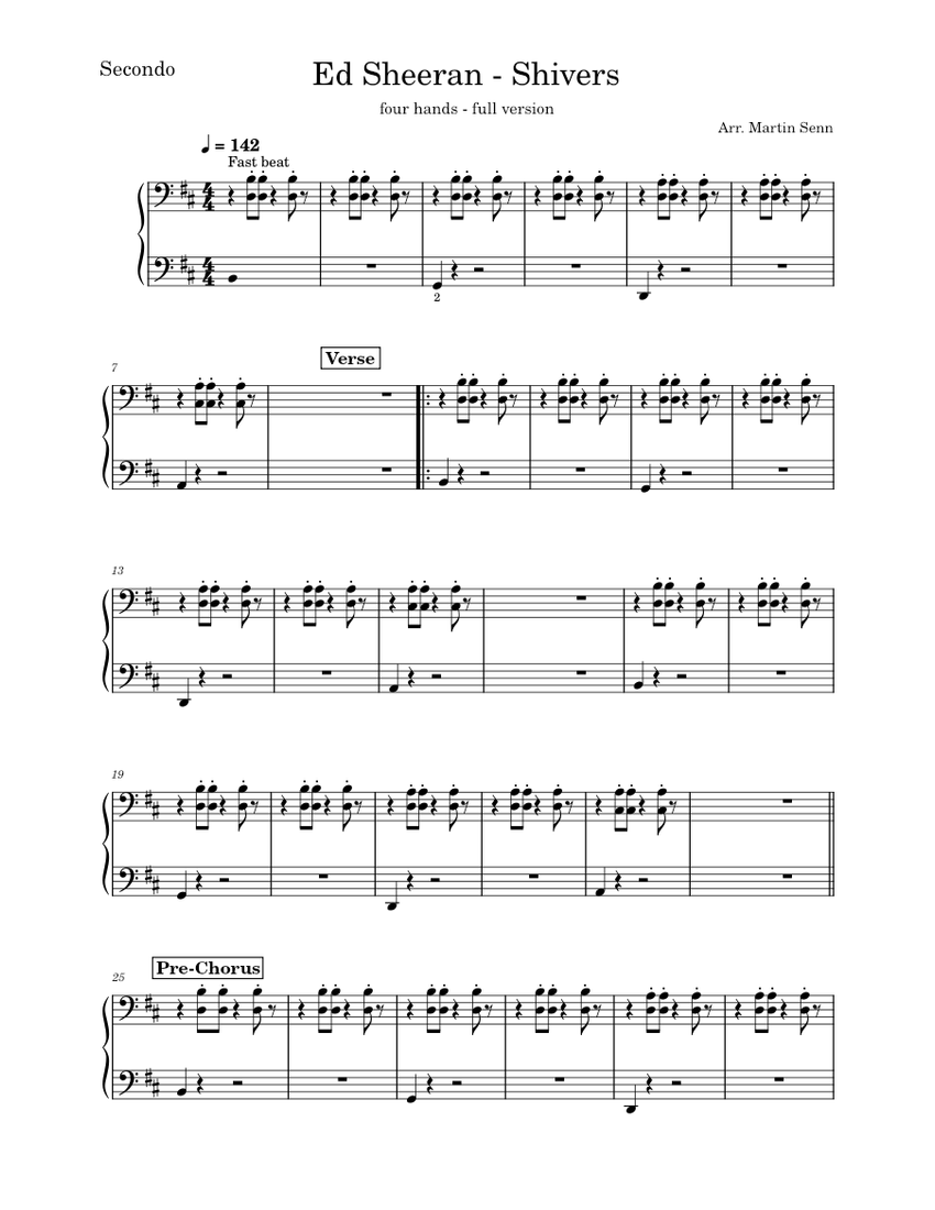 Shivers – Ed Sheeran - piano tutorial