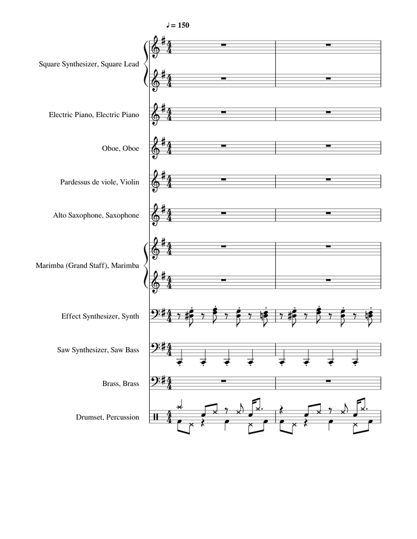 Bonetrousle Better Sheet music for Piano, Oboe, Saxophone alto, Drum group & more instruments ...