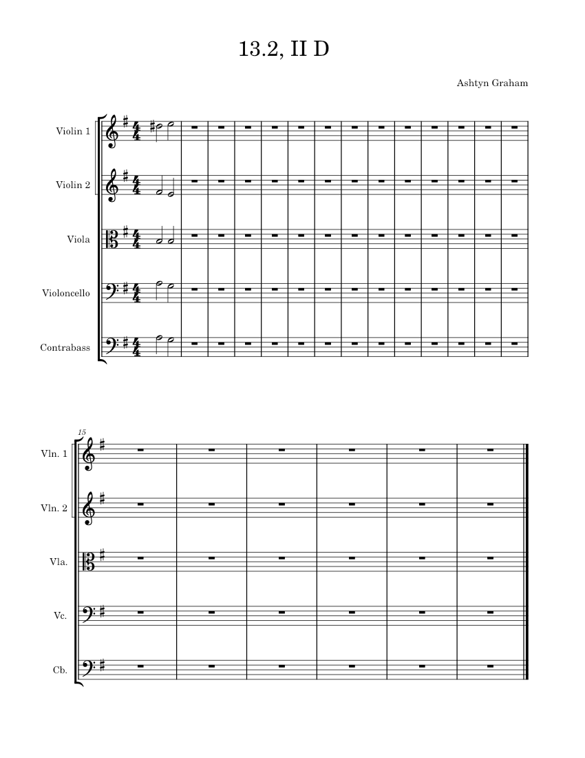 Music Theory Resolving V7 and its Inversions Sheet Music for Contrabass ...