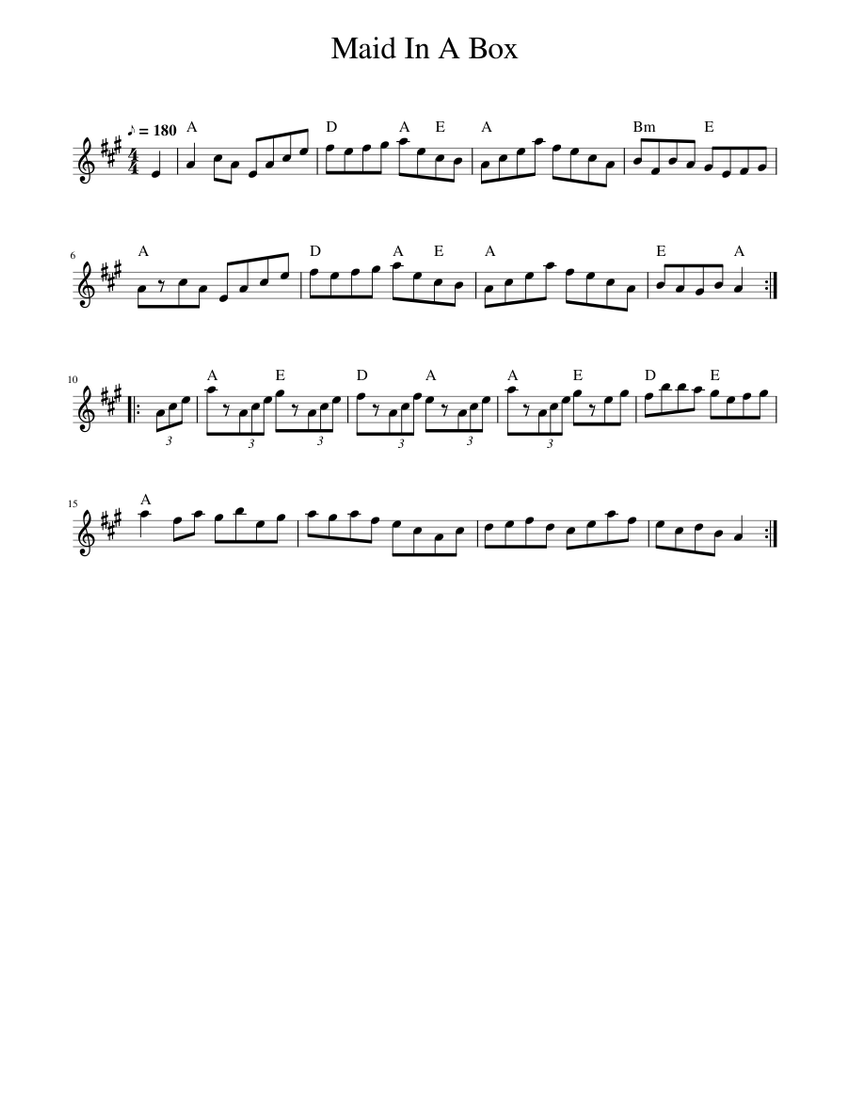 Maid In A Box Sheet music for Piano (Solo) | Musescore.com