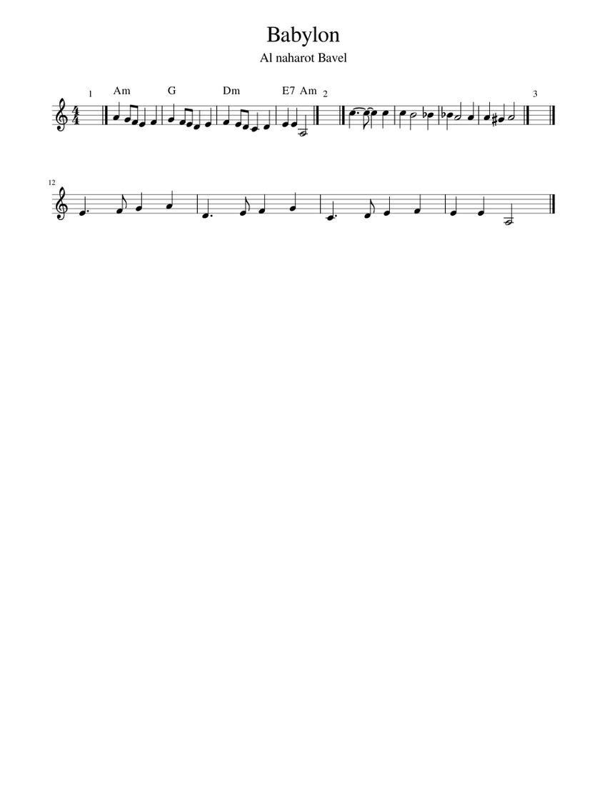Babylon Sheet music for Piano (Solo) Easy | Musescore.com