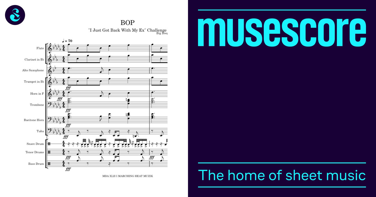 BOP – Big Boogie Sheet Music for Trombone, Tuba, Flute, Saxophone alto ...