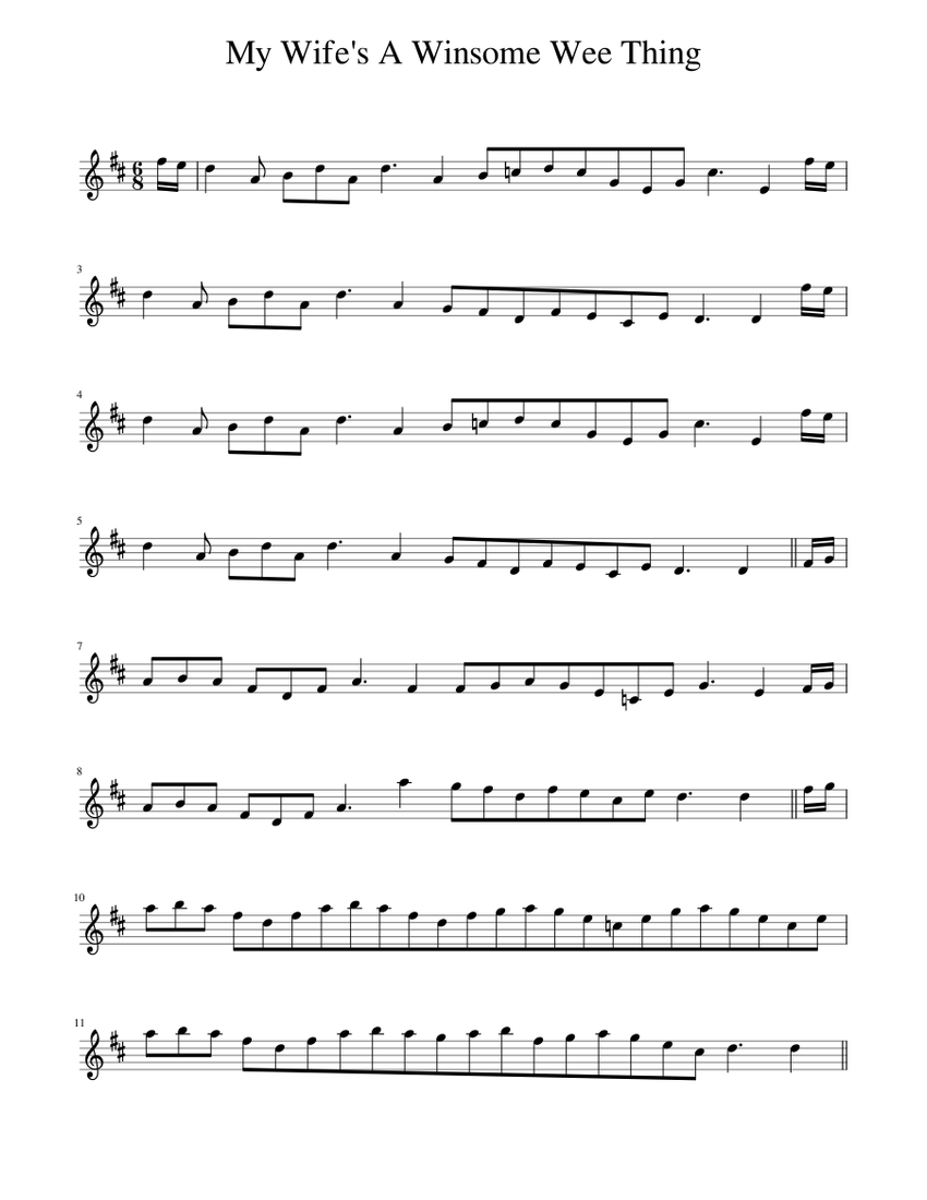 My Wife's A Winsome Wee Thing Sheet music for Piano (Solo) Easy | Musescore.com