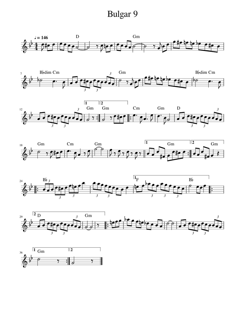 Bulgar 9 Sheet music for Piano (Solo) Easy | Musescore.com