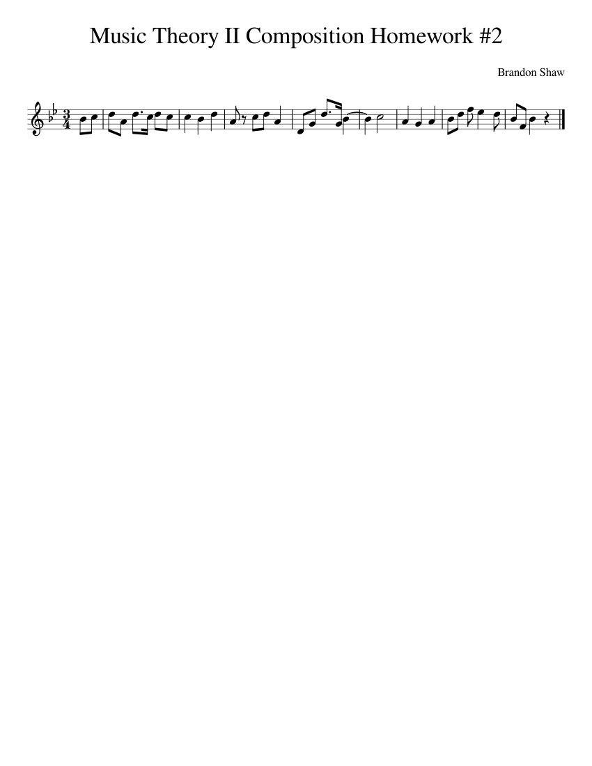 Music_Theory_II_Composition_Homework_#2 Sheet music for Piano (Solo ...