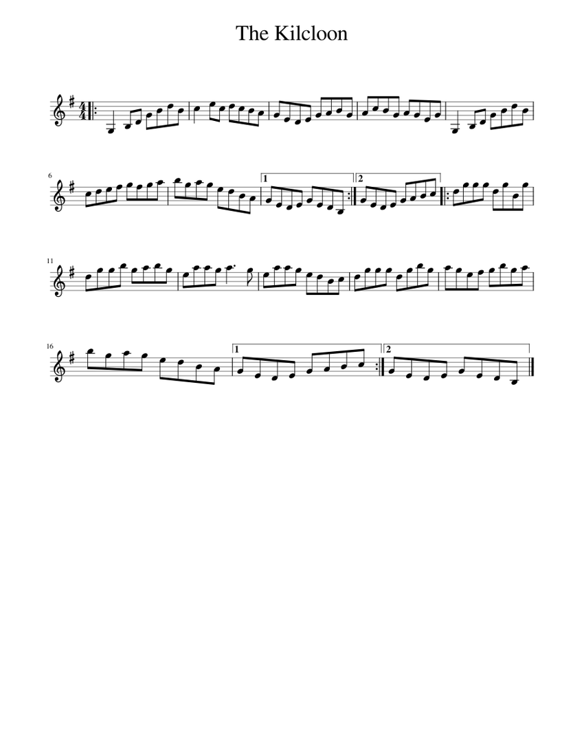 The Kilcloon Sheet music for Piano (Solo) | Musescore.com