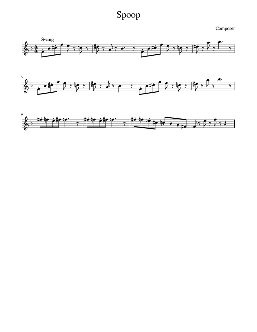 Undertale - Spooktune Sheet music for Saxophone tenor (Solo ...