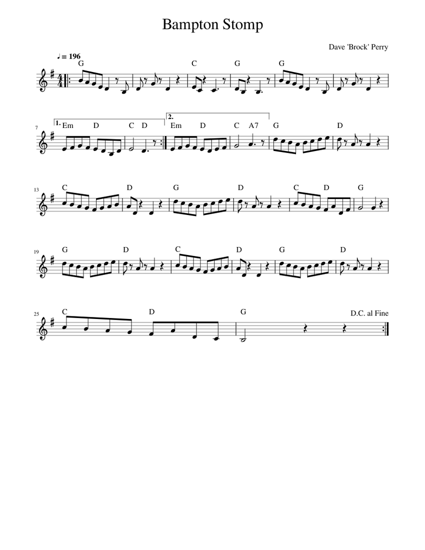 Bampton Stomp Sheet music for Violin (Solo) | Musescore.com