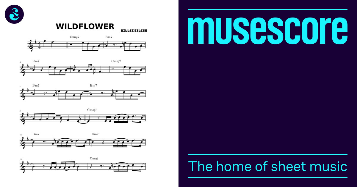 WILDFLOWER – Billie Eilish Sheet Music with Chords for Violin (Solo ...