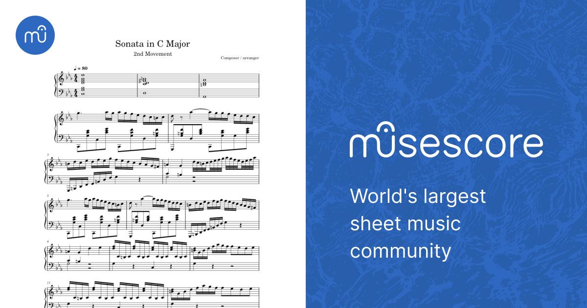 Sonata in C Major-2nd Movement Sheet music for Piano (Solo) | Musescore.com
