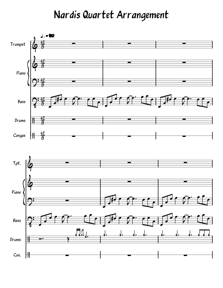 Nardis Quartet Arrangement - WIP - piano tutorial