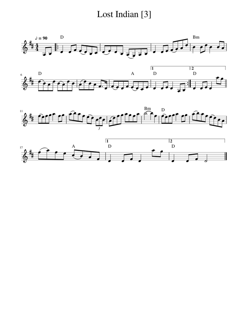 Lost Indian Sheet Music with Chords for Piano (Solo) easy | MuseScore.com