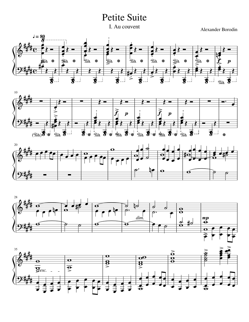 Petite Suite - No. 1 Sheet Music for Piano (Solo) | MuseScore.com