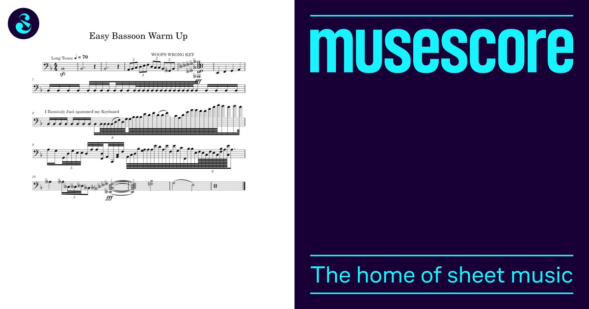 Easy Bassoon Warm Up😊 Sheet Music for Bassoon (Solo) | MuseScore.com