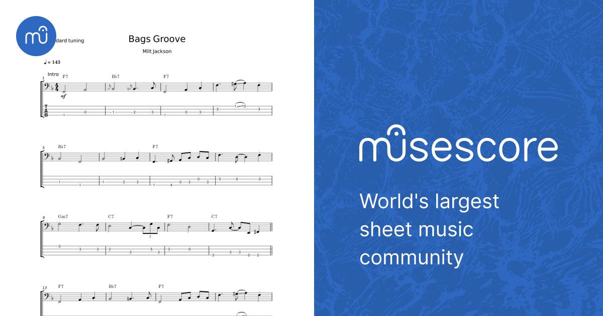 Bags groove - Milt Jackson Sheet Music and Tab with Chords for Bass ...