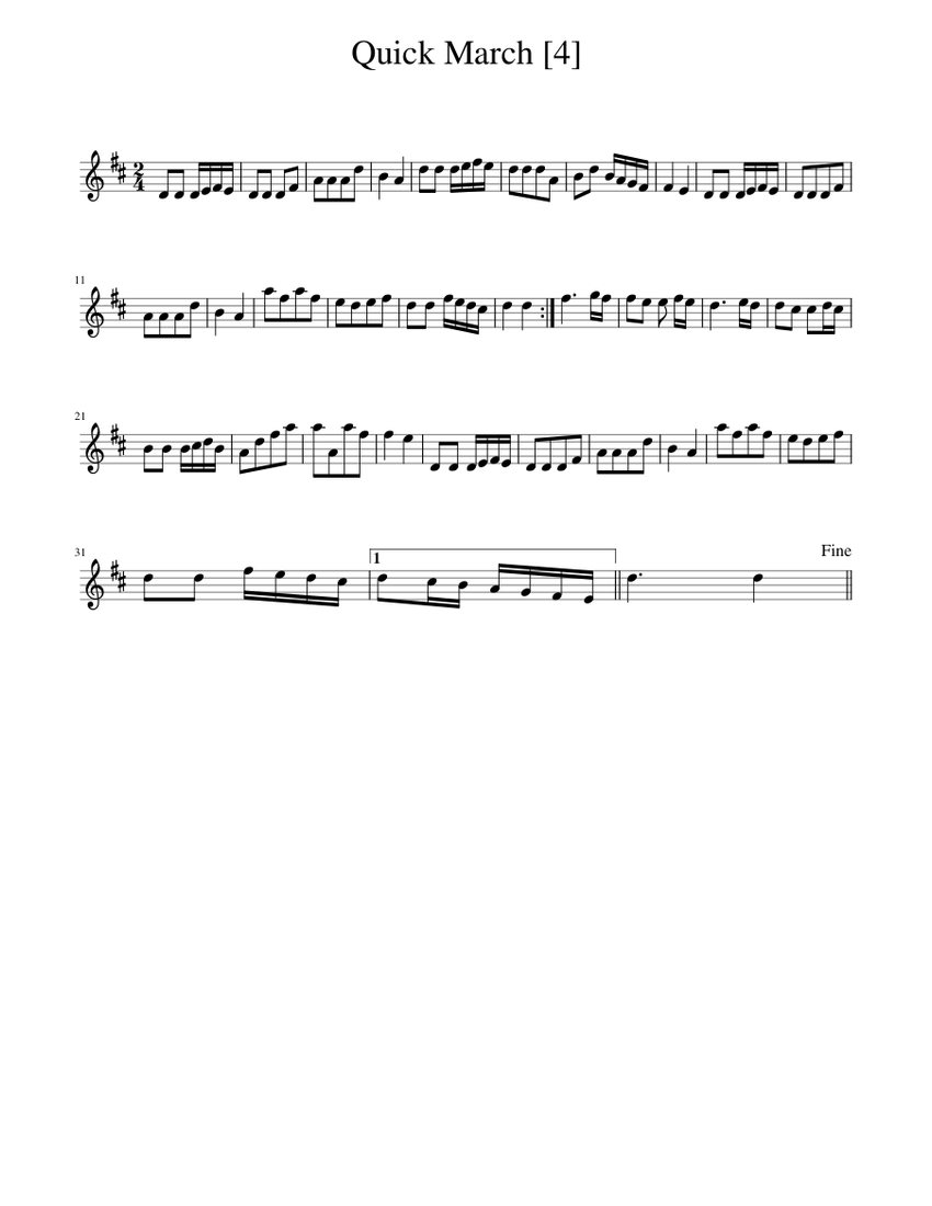 Quick March Sheet music for Piano (Solo) | Musescore.com