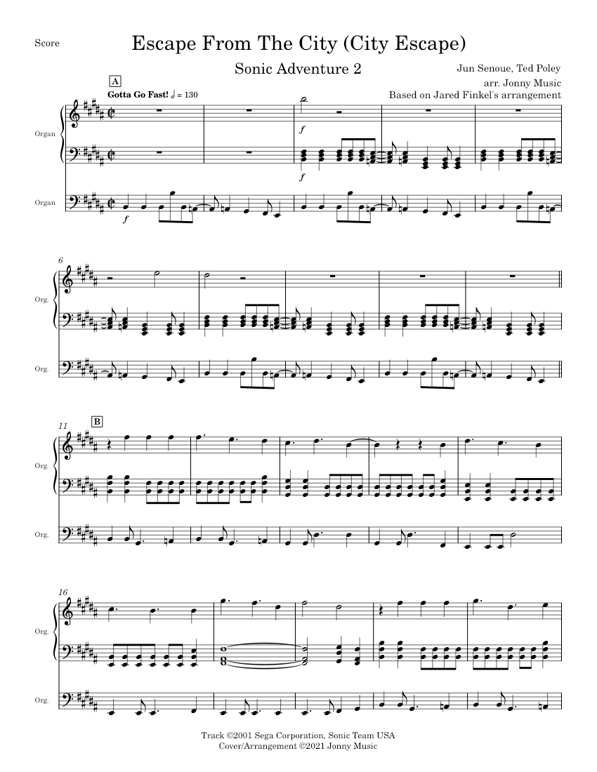 sonic city escape theme