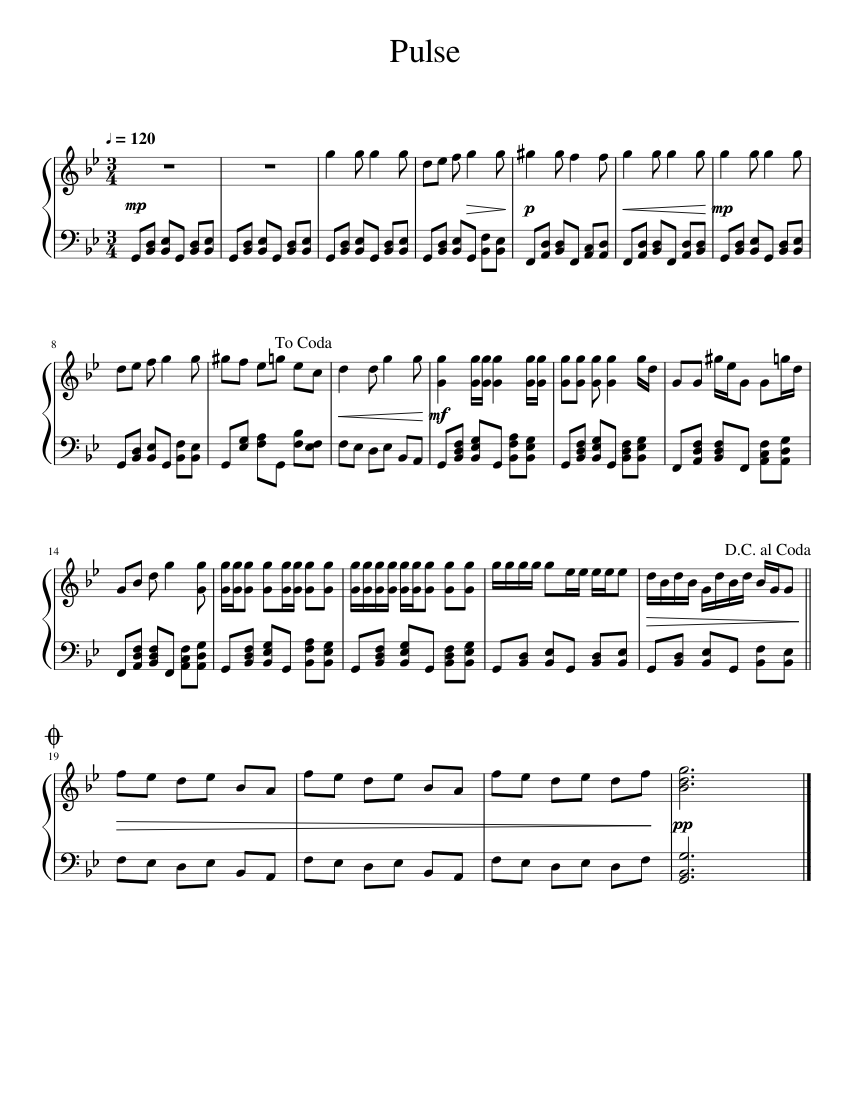 Pulse Sheet music for Piano (Solo) | Musescore.com