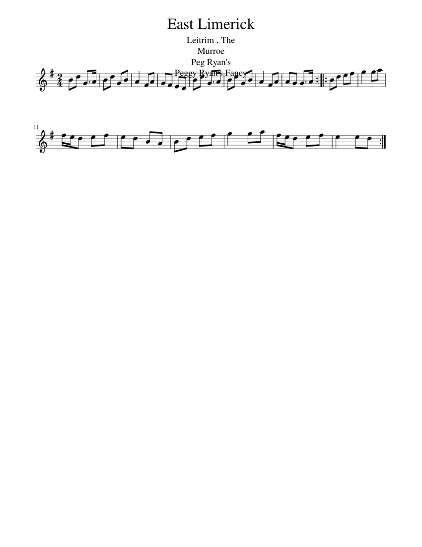 East Limerick Sheet music for Piano (Solo) Easy | Musescore.com