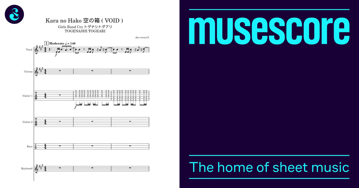 Girls Band Cry トゲナシトゲアリ ( TOGENASHI TOGEARI ) - Kara no Hako 空の箱 ( VOID ...