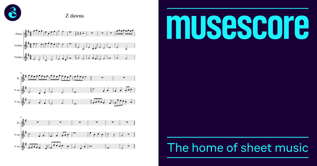 Z dawna Sheet music for Flute, Violin (Mixed Trio) | Musescore.com