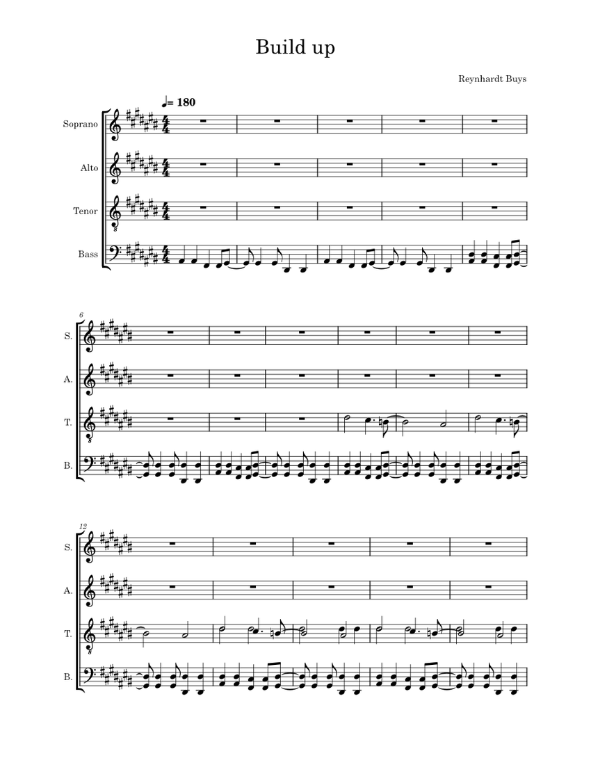 Build up (Remastered) Sheet music for Piano (Mixed Quartet) | Musescore.com