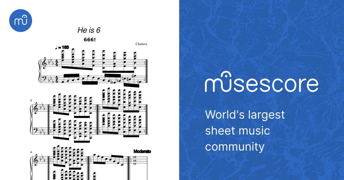 He is 6 – Chattera He is 6 Sheet music for Piano (Solo) | Musescore.com