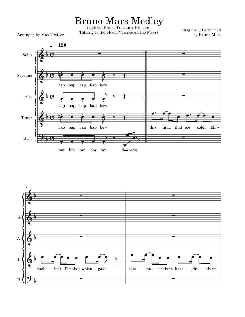 Bruno mars medley – Bruno Mars Bruno Mars Medley Sheet music for Piano ...