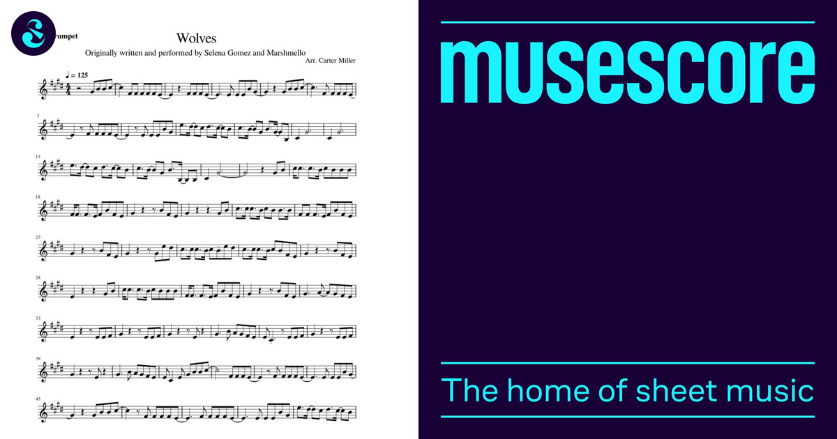 Wolves – Marshmello & Selena Gomez Sheet music for Trumpet other (Solo ...
