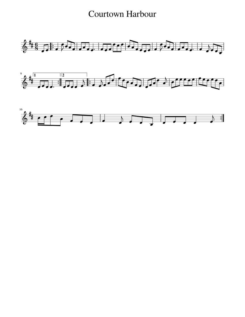 Courtown Harbour Sheet music for Piano (Solo) | Musescore.com