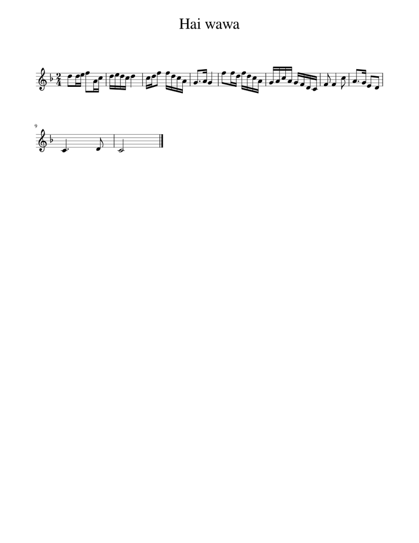 Hai wawa Sheet music for Piano (Solo) Easy | Musescore.com