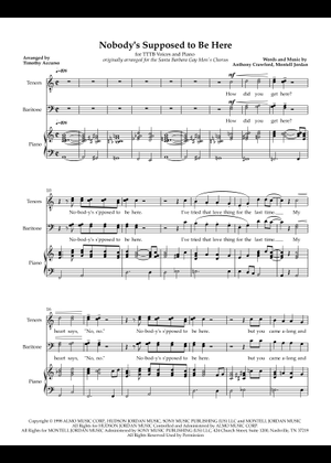 Play Official Version Of Nobodys Supposed To Be Here Sheet Music By