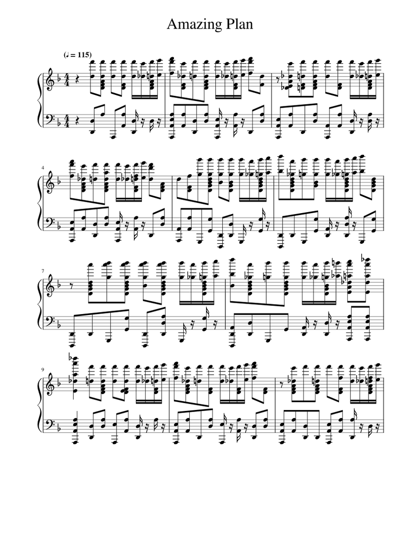 Kevin MacLeod - Amazing Plan Sheet Music for Piano (Solo) | MuseScore.com