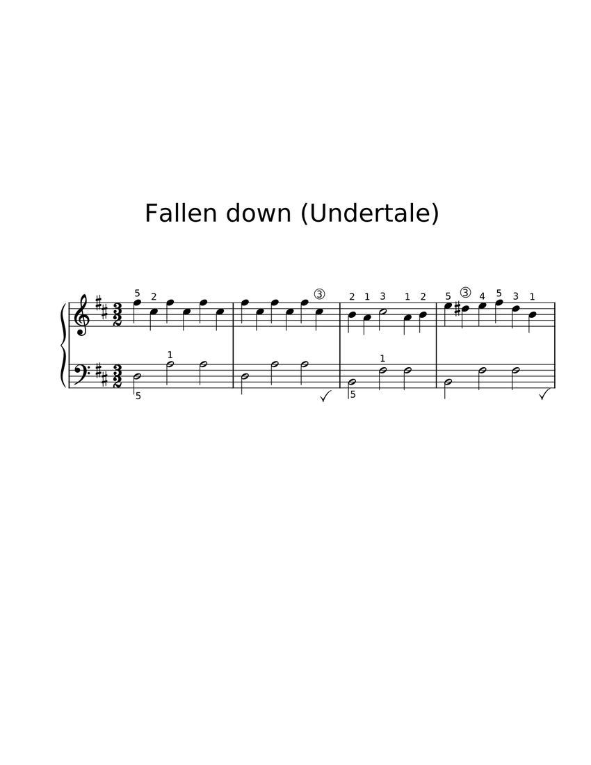 Undertale - falling down – Misc Computer Games Sheet Music for Piano ...