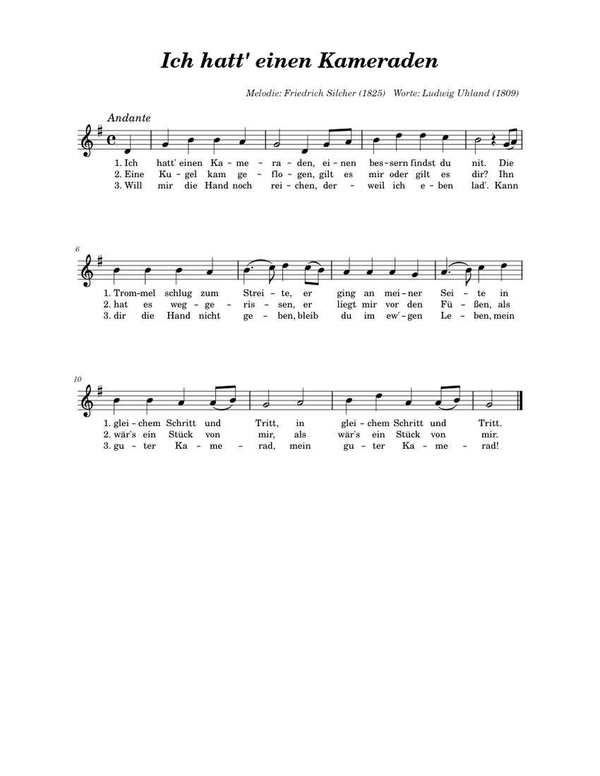 Ich hatt' einen Kameraden Sheet music for Piano (Solo) | Musescore.com