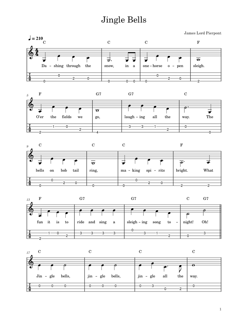Jingle Bells - James Lord Pierpont - piano tutorial