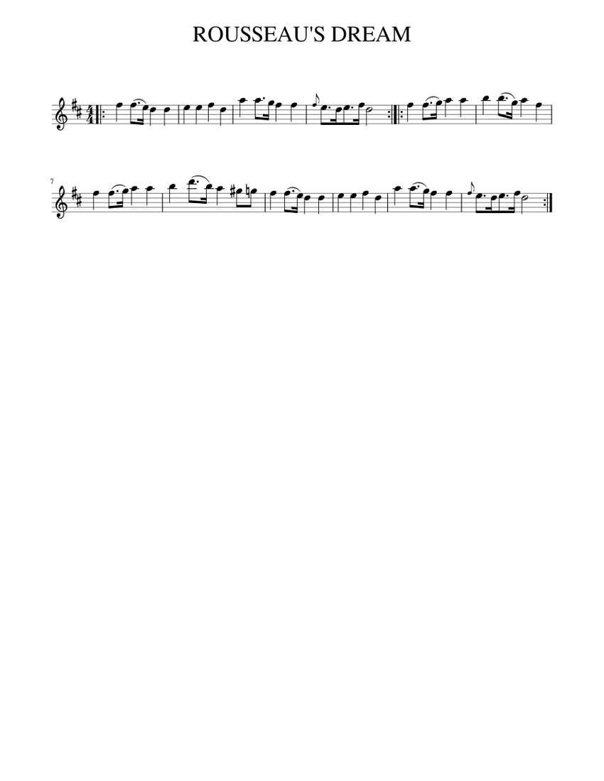 ROUSSEAU'S DREAM Sheet music for Piano (Solo) Easy | Musescore.com